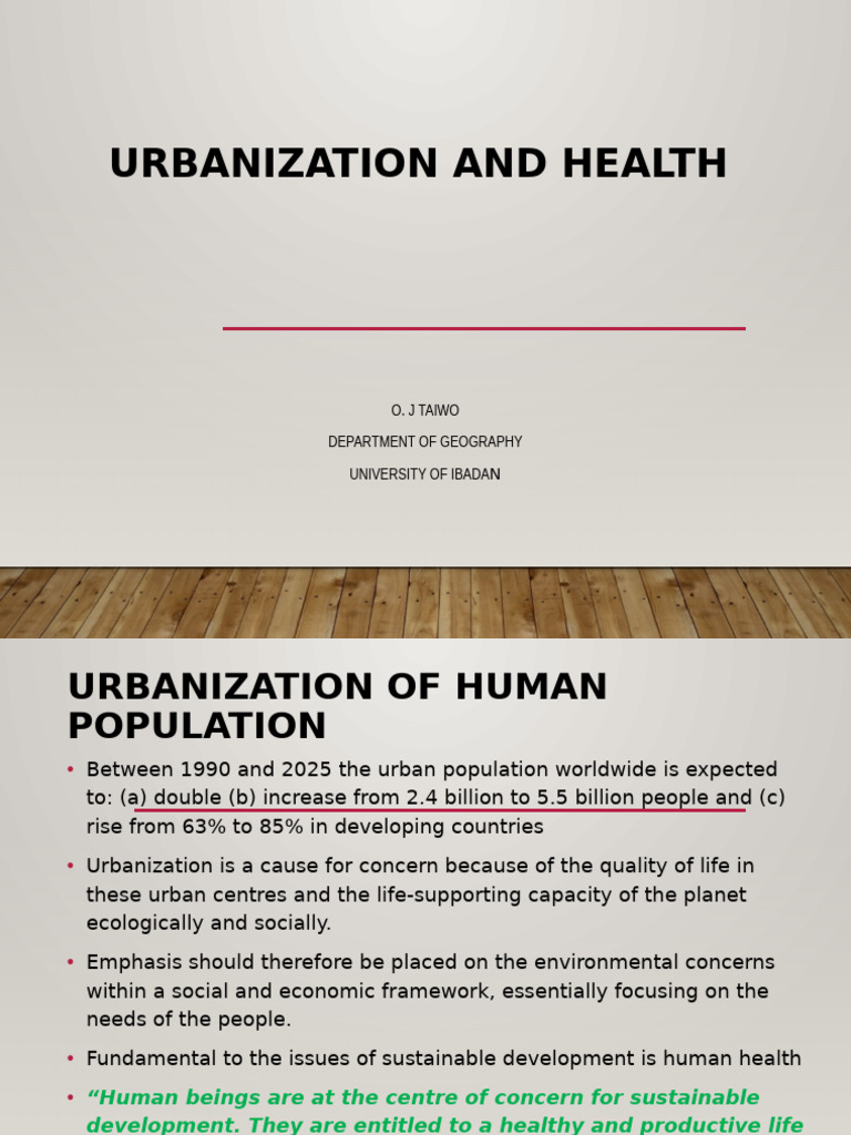 Urbanization and Human Health | PDF