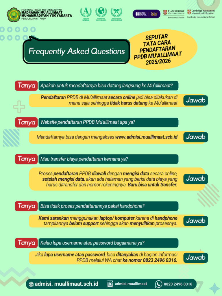 FAQ Seputar Tata Cara Pendaftaran PPDB 2025 | PDF