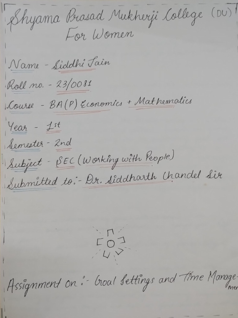 Sec Working With People Assignment 1 | PDF