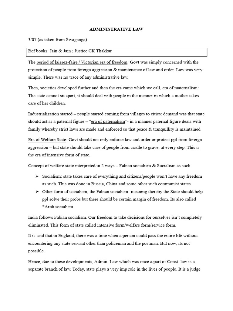 Admin Notes End Term | PDF | Administrative Law | Precedent