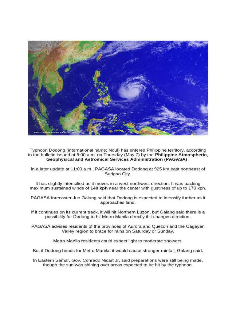 Typhoon Report | PDF