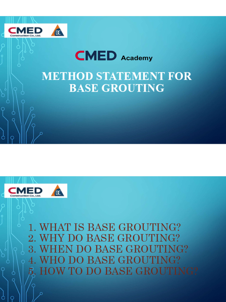 24GDTT-CMED-INT-ACA-002 Pile Base Grouting | PDF