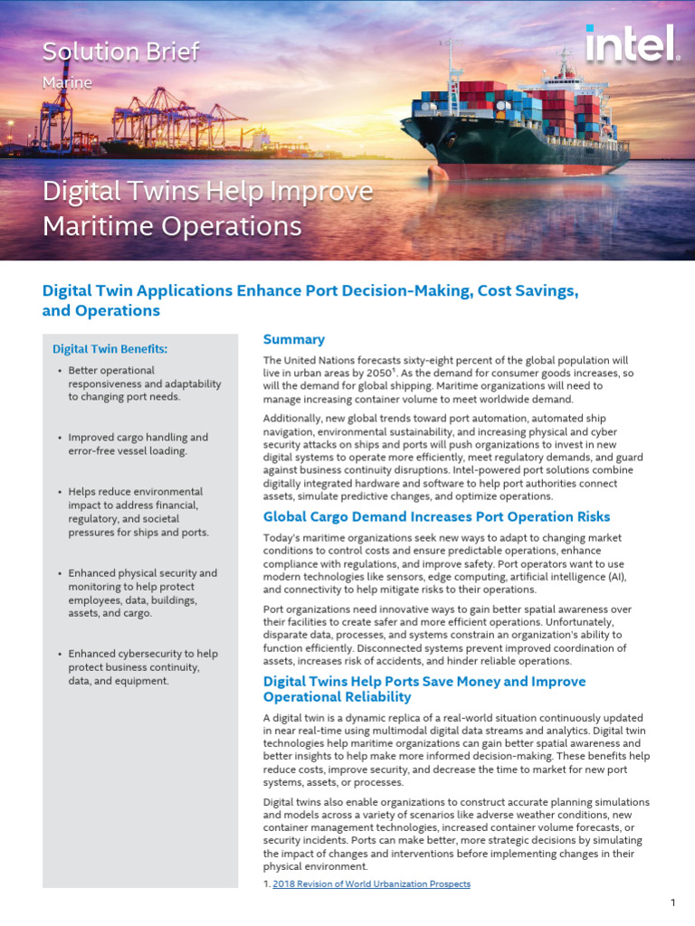 Marine and Ports Paper Intel SceneScape | PDF