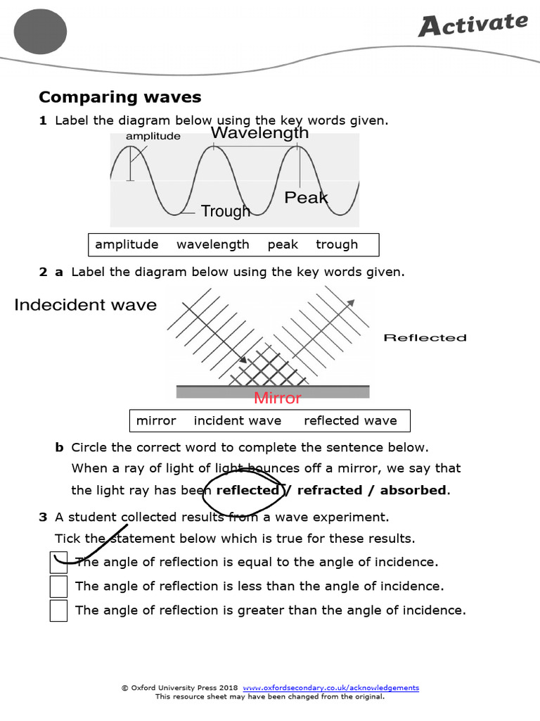 Comparing Waves Support | PDF | Science & Mathematics