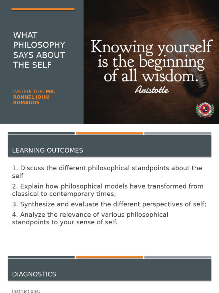 Philosophy and The Self | PDF