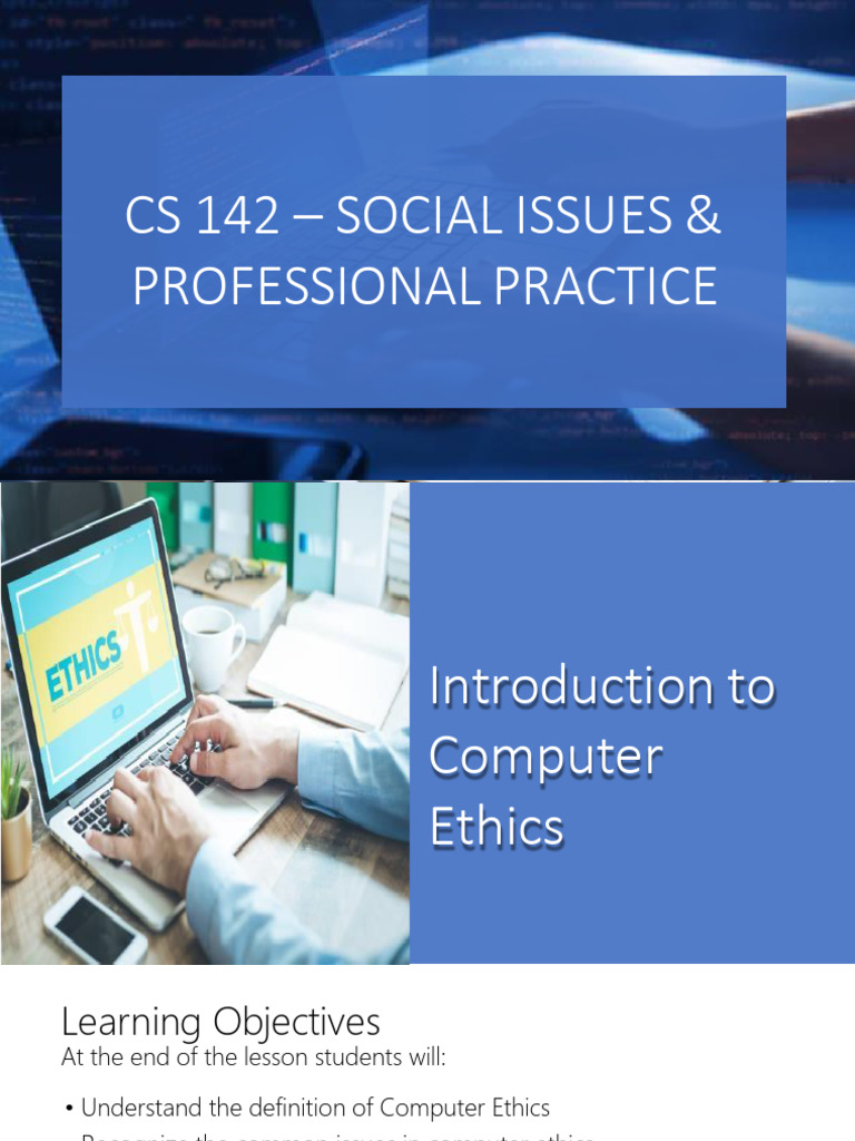 02 Introduction To Computer Ethics | PDF