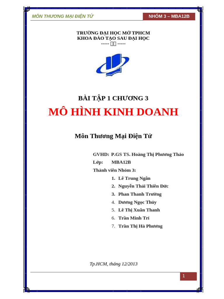 (123doc) - Bai-Tap-1-Chuong-3-Mo-Hinh-Kinh-Doanh | PDF