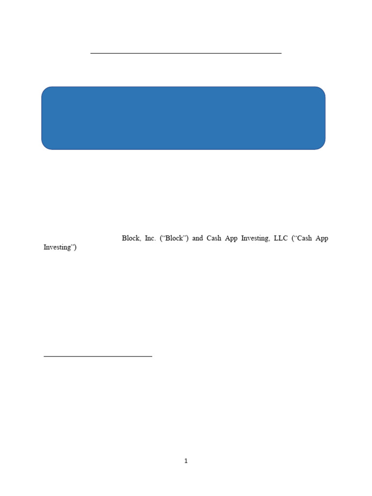 Cash App Long Form Notice 7.25.24 | PDF | Lawsuit | Finance & Money ...