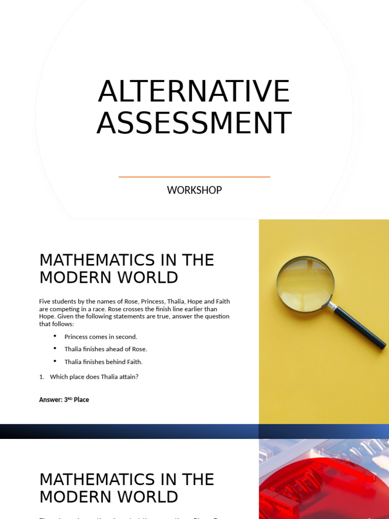 Sample Alternative Assessment | PDF