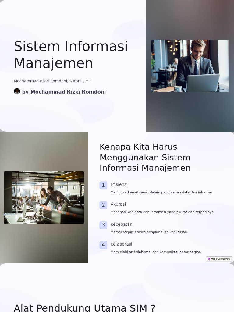 Sistem Informasi Manajemen: by Mochammad Rizki Romdoni | PDF