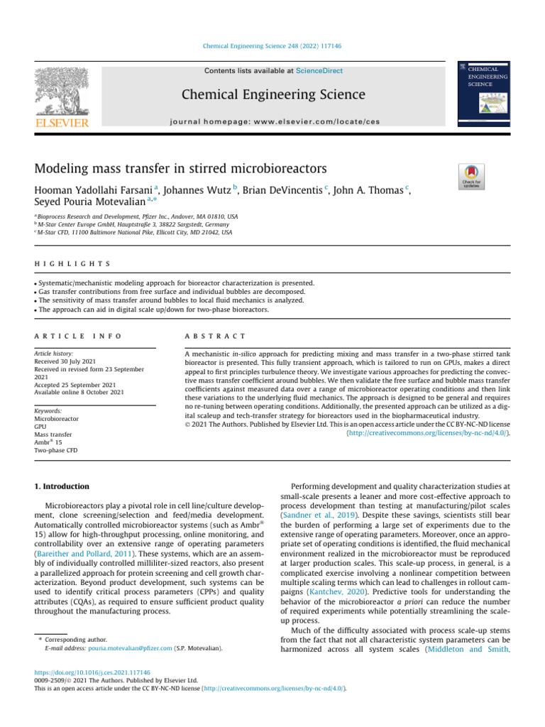 Farsani 等 - 2022 - Modeling Mass Transfer in Stirred Microbioreactors | PDF