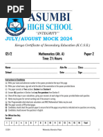 Kcse 2024 Math PP1 QS - Code 01 | PDF | Acceleration | Circle