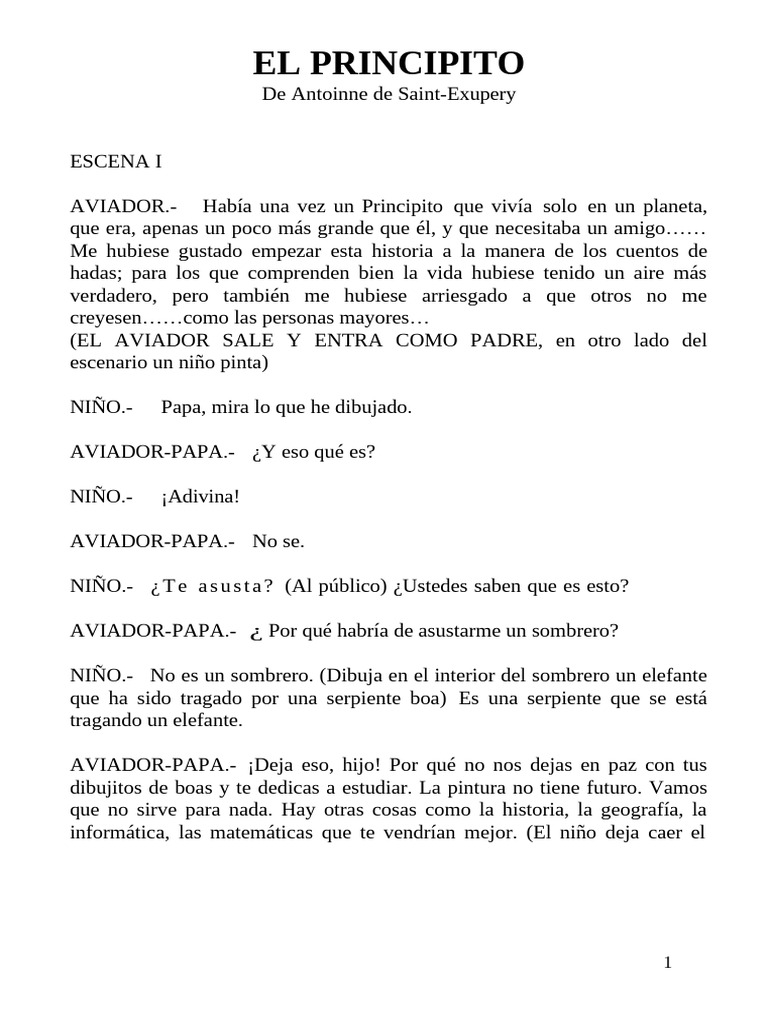 el-principito-guion-teatro | PDF