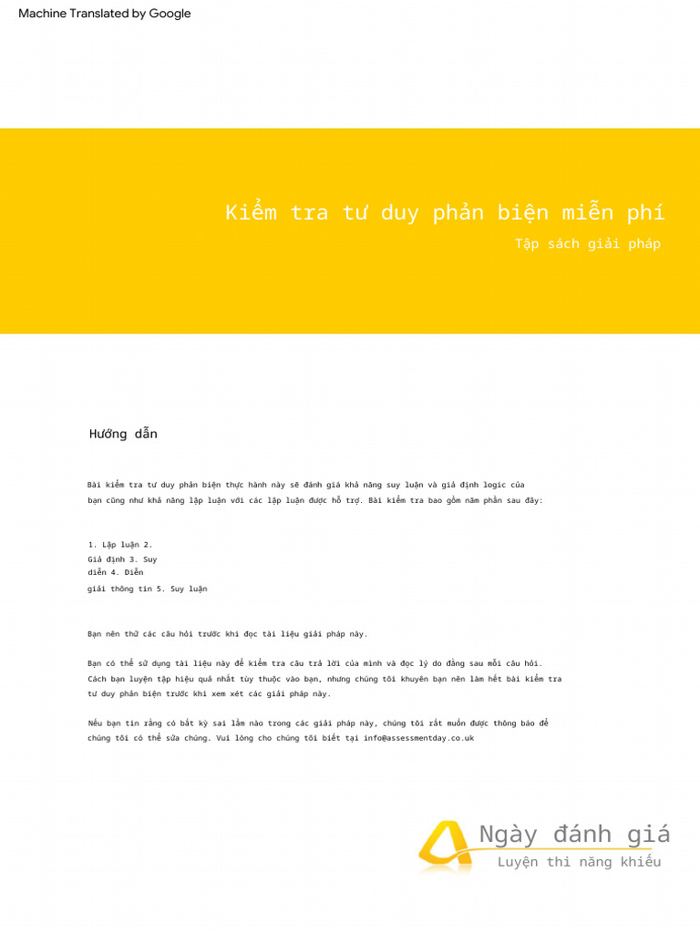 Free-Critical-Thinking-Test-Solutions-1 | PDF