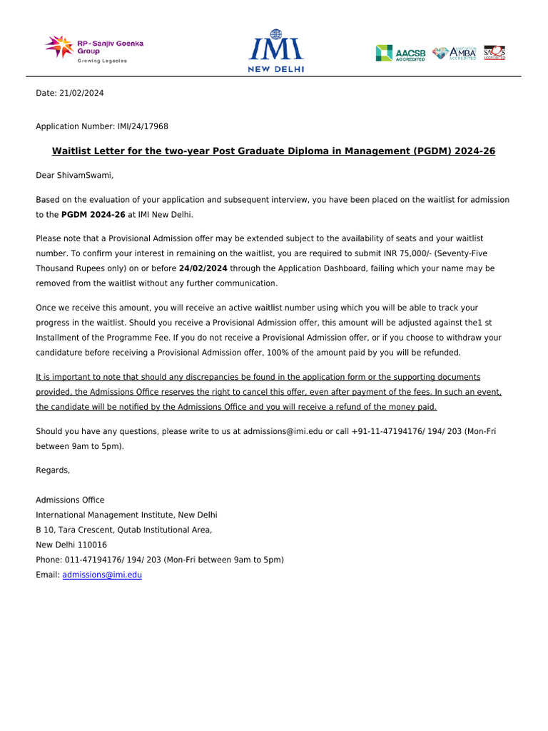 _PGDM_Waitlist_Letter_IMI_24_17968 | PDF