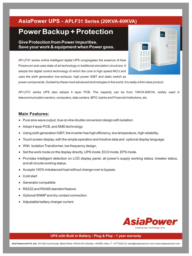 AP-LF31 Series Brochure | PDF