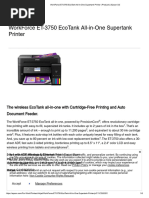 EcoTank ET-2803 Printer Specification Sheet CPD-60629R4 | PDF | Printer ...