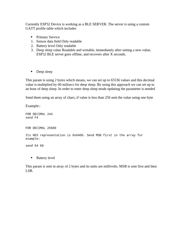 Ble Technical Details | PDF