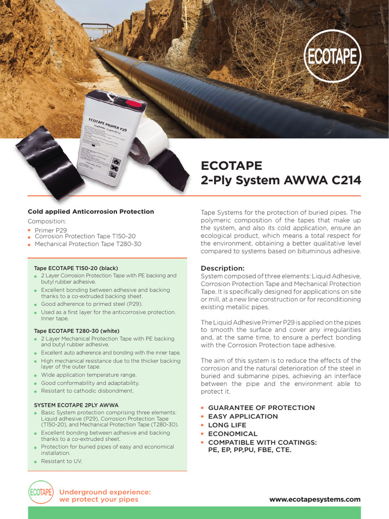 ECOTAPE Data Sheet 2ply System Awwa | PDF