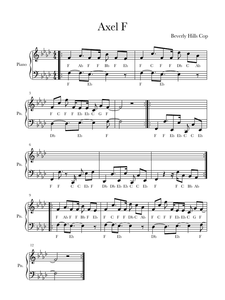 Axel F(Beverly Hills Cop) | PDF