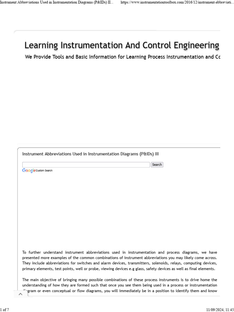 Instrument Abbreviations | PDF