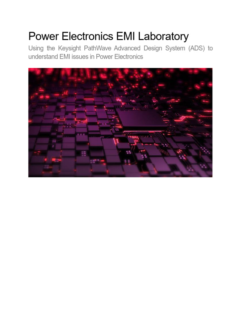 Power Electronics EMI Laboratory | PDF