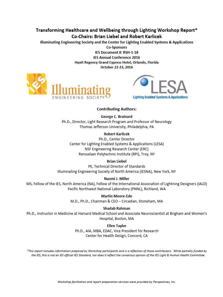 IES RPI LESA FinalWkshpRpt 20180213 | PDF