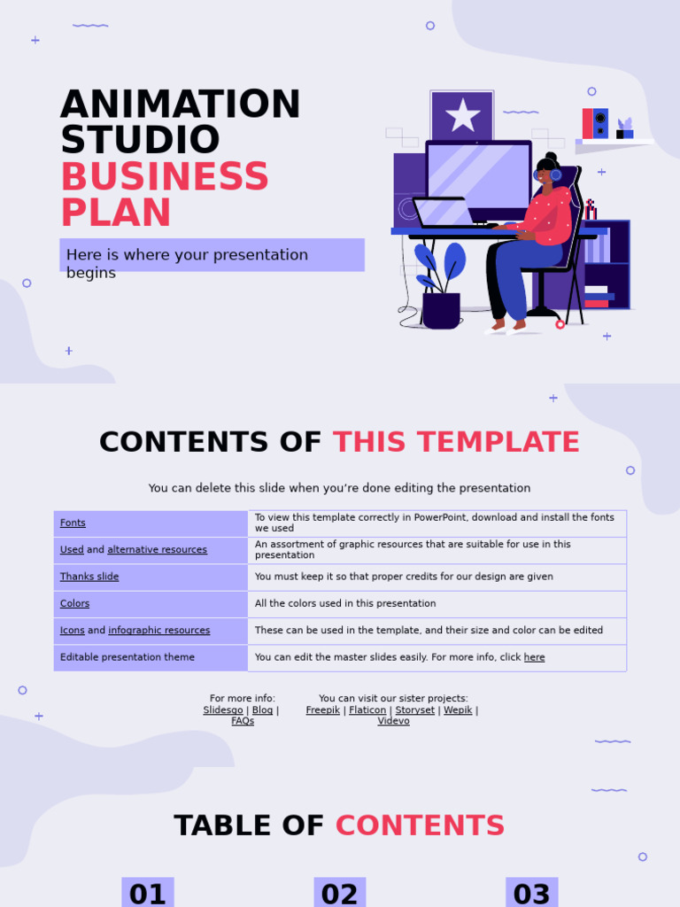Animation Studio Business Plan by Slidesgo | PDF