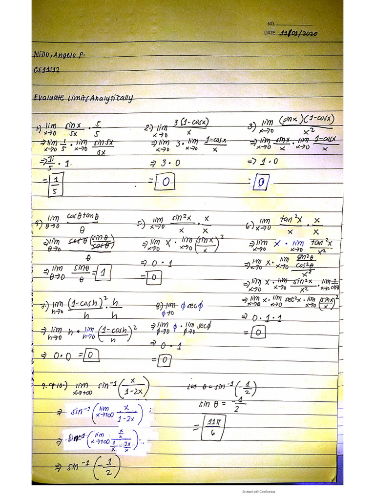 NILLO-Trigo Limits Theorem | PDF