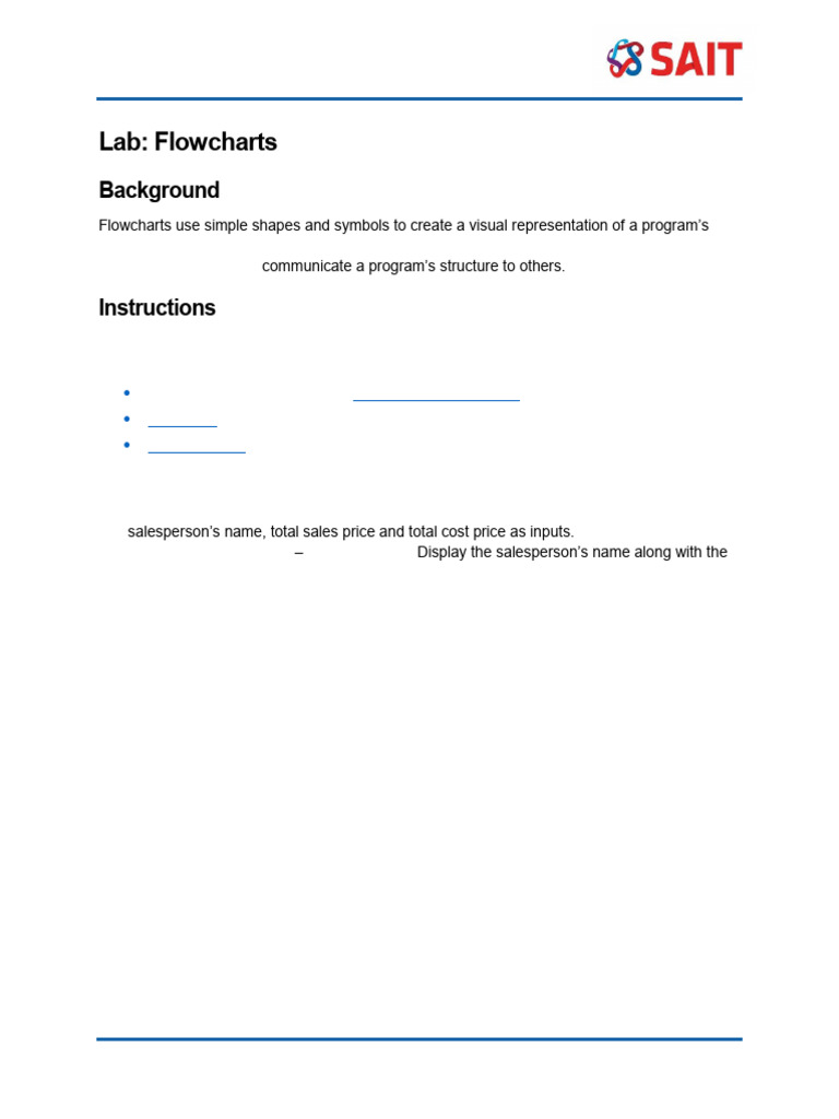 Unit 1 Lab Flowcharts | PDF