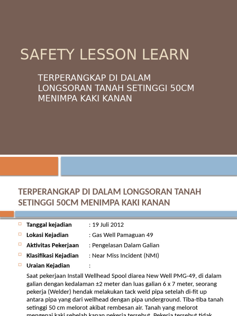 Safety Lesson Learn | PDF