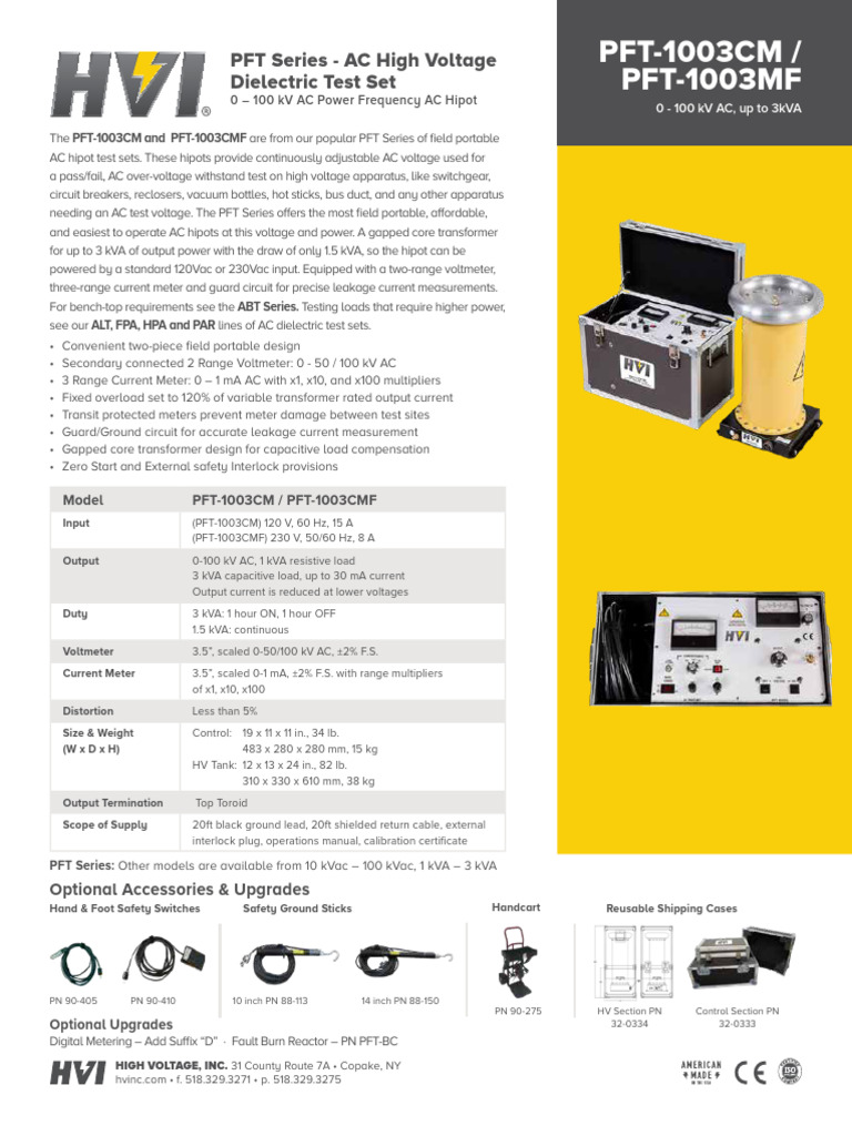 Hvi PFT 1003CM 2020 | PDF