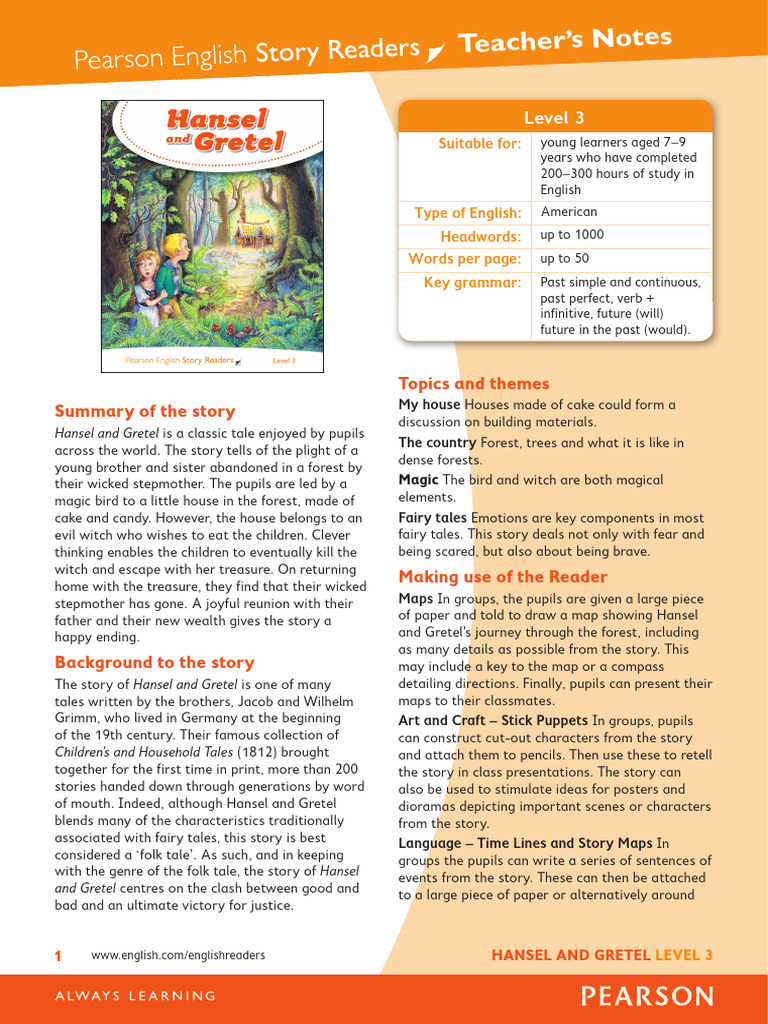 HOME - AMAZING READERS - BOOK OF THE WEEK - PDF - Hansel and Gretel ...