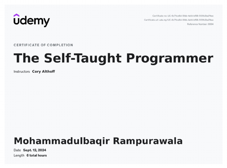 Self Taught Programmer | PDF