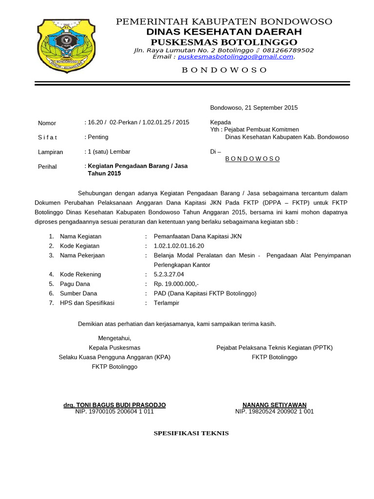 SPK-02 PERKAN 2015 BTG | PDF