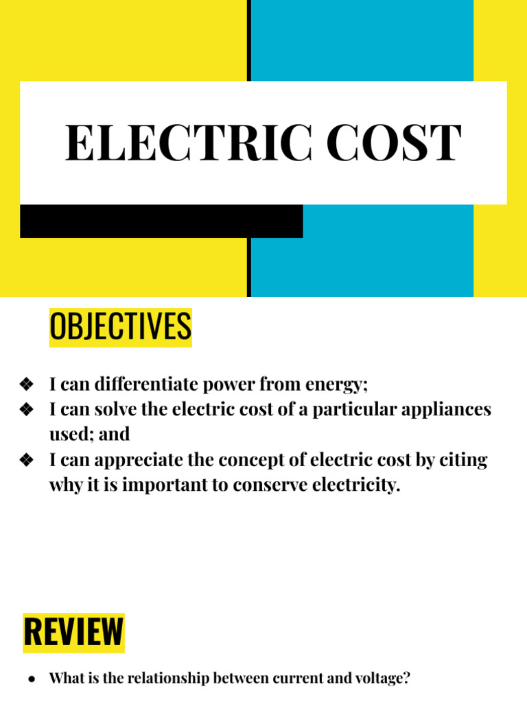 Electric Cost | PDF
