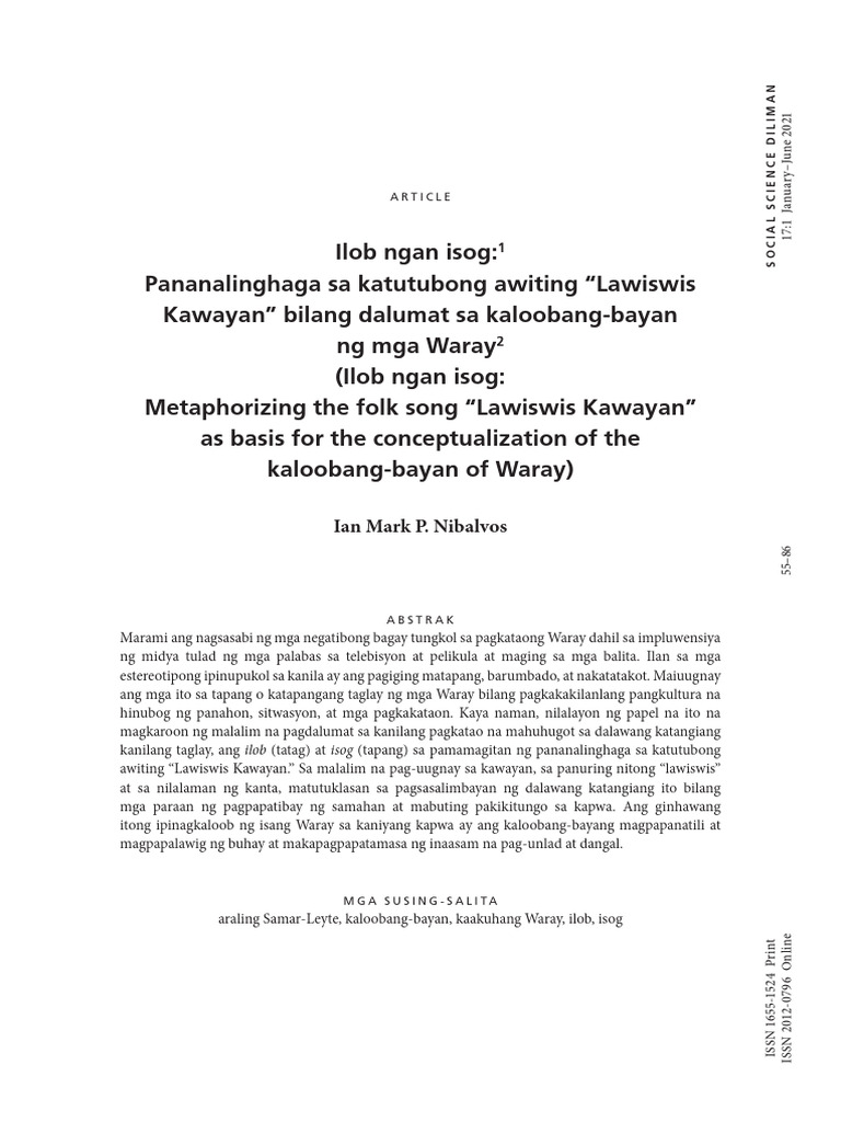 Ilob Ngan Isog Pananalinghaga Sa Katutub | PDF