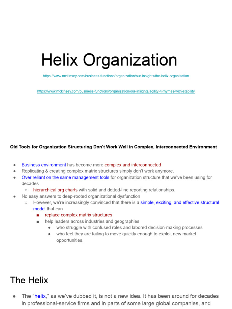 Helix Organization | PDF