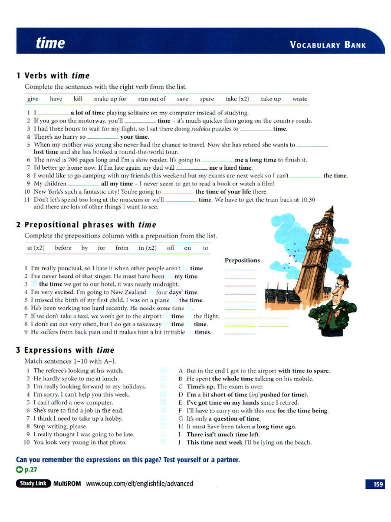 Vocabulary bank - time | PDF