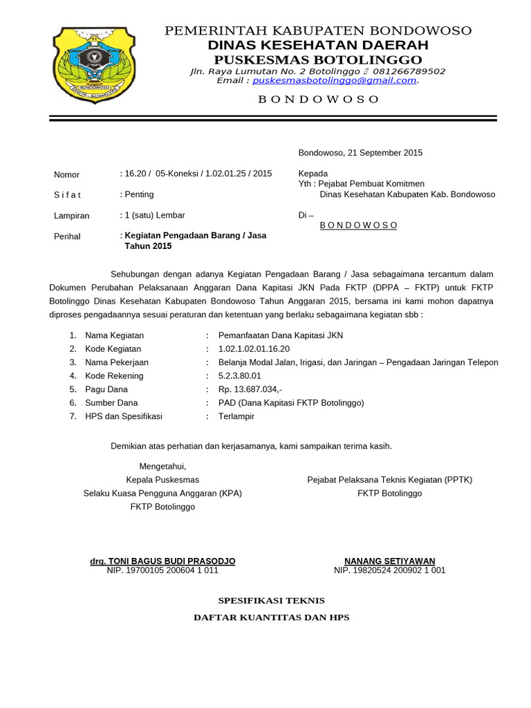 SPK-05 KONEKSI 2015 BTG | PDF