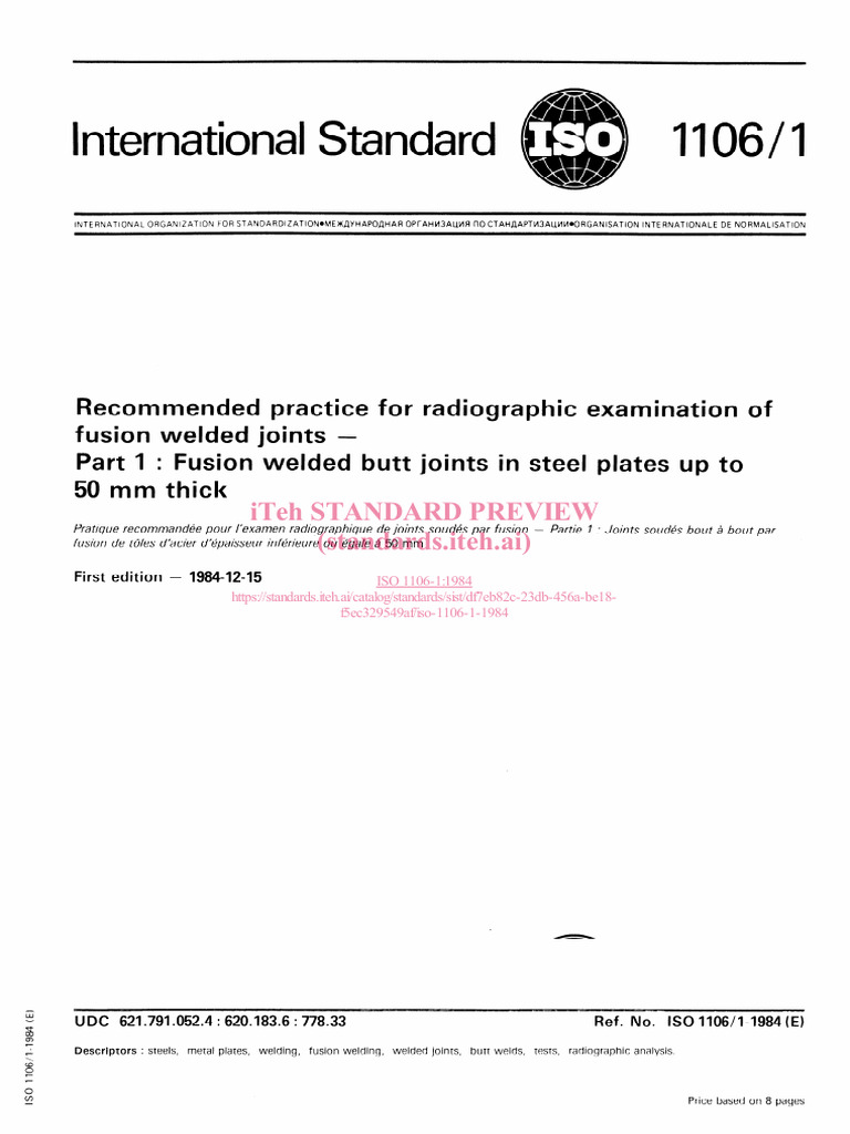 Iso 1106 1 1984 | PDF