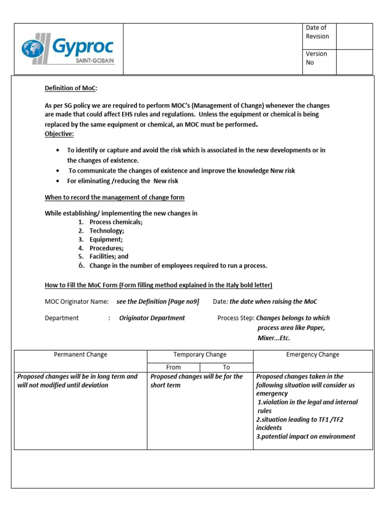 Definition of MoC | PDF