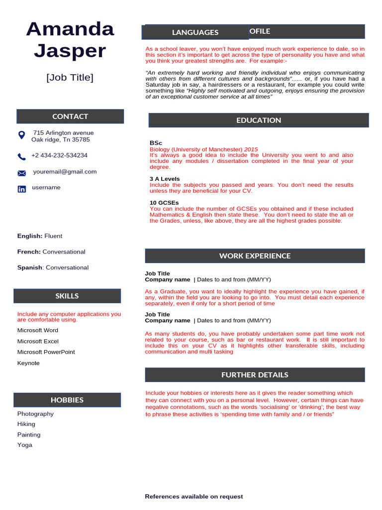 Graduate CV Template | PDF