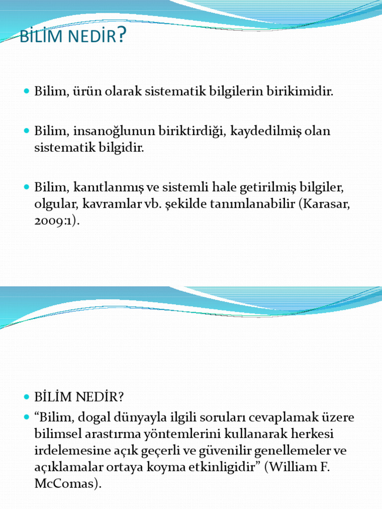 Hafta Bilim Nedir | PDF
