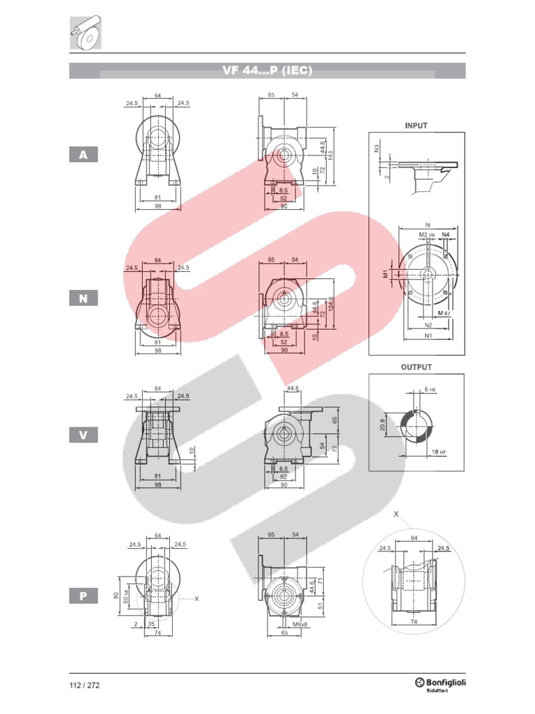 Dimensiones-VF44 Watermark | PDF