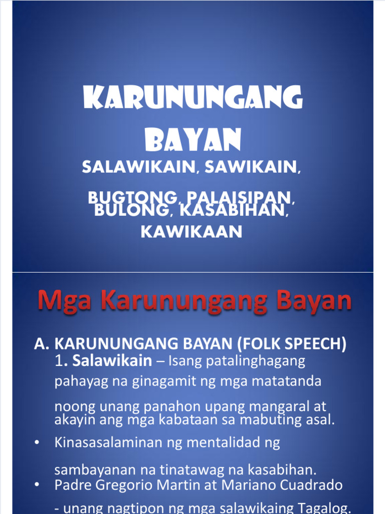 Vdocuments - MX Mga Karunungang Bayan | PDF
