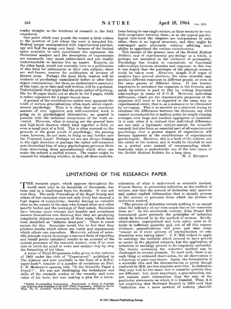 Limitations of The Research Paper | PDF | Precipitation (Chemistry ...