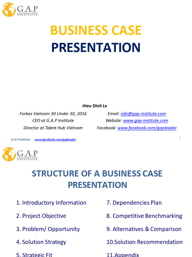 Structure of a Business Case Presentation | PDF
