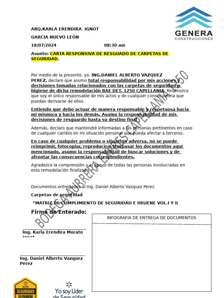 Firma de Enterado | PDF