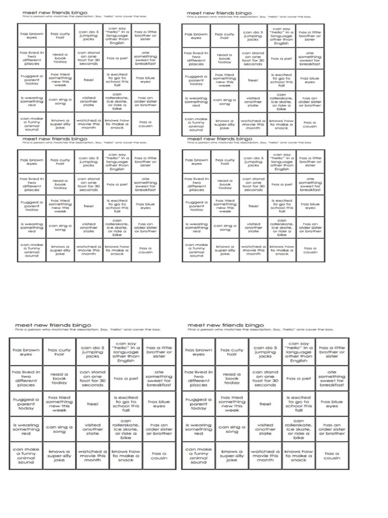 Bingo Card | PDF